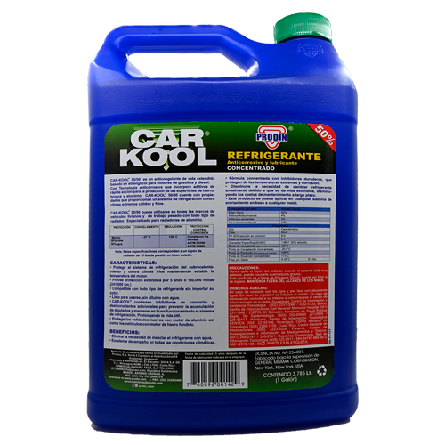 Coolant PRODIN car kool 50% 1 galon - Manuel Arsenio Ureña s.a.